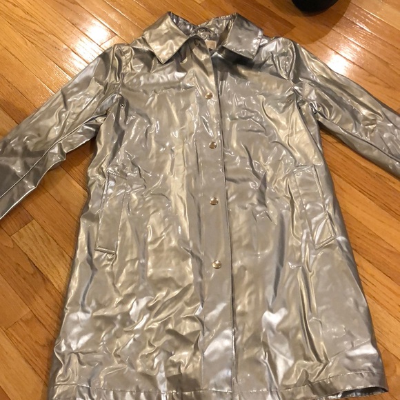 Michael Kors | Jackets & Coats | Michael Kors Silver Rain Coat | Poshmark